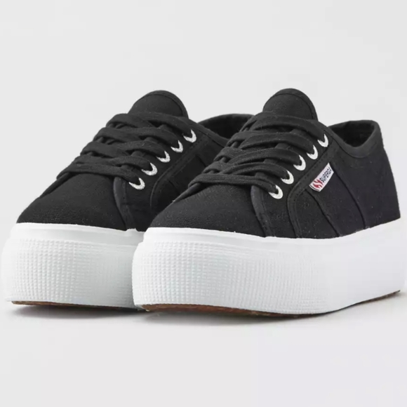 Superga | Shoes | Superga 279 Platform Canvas Sneakers Black | Poshmark